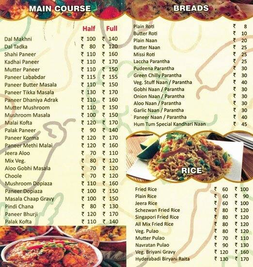 Hum Tum Menu, Menu for Hum Tum, Rohini, New Delhi - Zomato