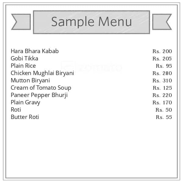 Menu of Hotel Ruchi The Prince, Vijay Nagar, Mysore