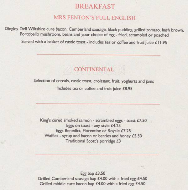 Menu at Orange Tree Pub, Richmond, 45 Kew Road