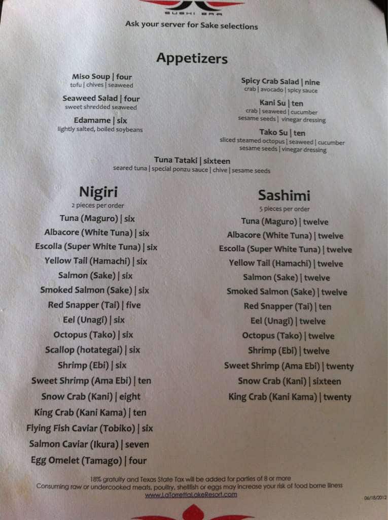 Yoi Sushi Bar Menu, Menu for Yoi Sushi Bar, Montgomery, Montgomery ...