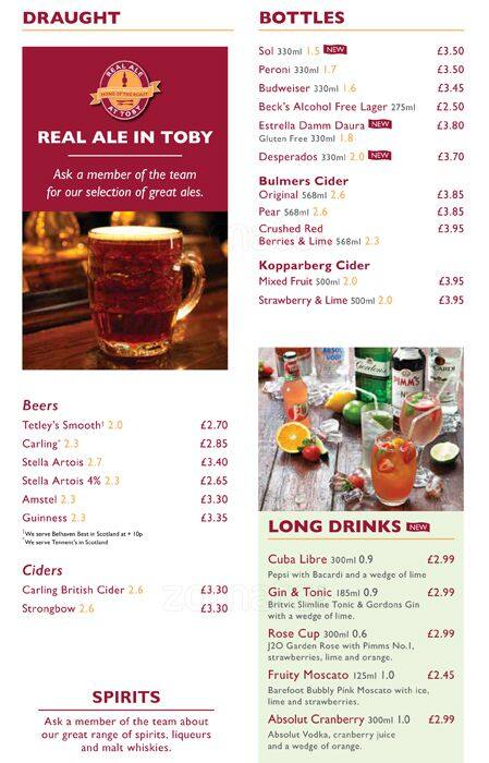Menu at Miller & Carter Heaton Chapel steakhouse, Stockport, 271 ...