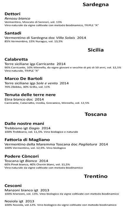 Menu da Vigneto pub & bar, Roma