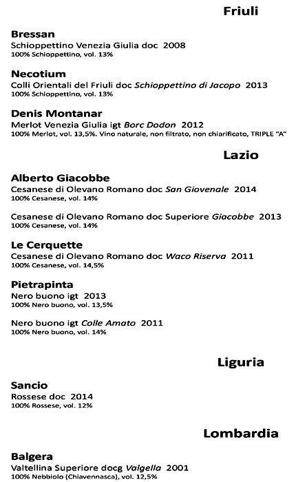 Speisekarte von Vigneto pub & Bar, ROM