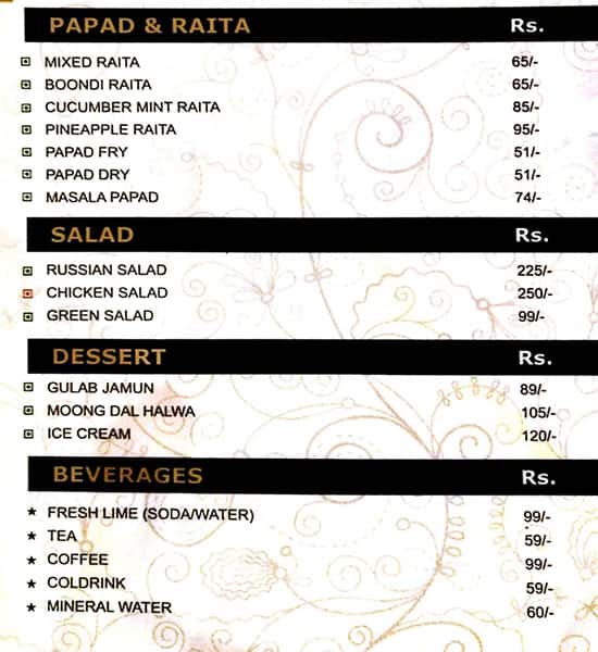 Menu at Stereo Cafe & Restaurant, Lucknow, A 862