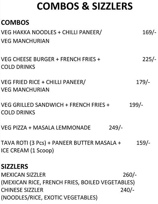 Menu at The Veggie House, Jamshedpur