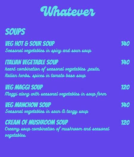 Menu of Whatever, Borivali West, Mumbai