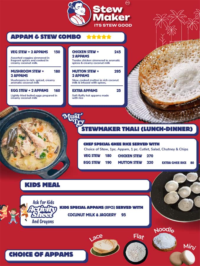 Menu of Stew Maker, Yelahanka, Bangalore