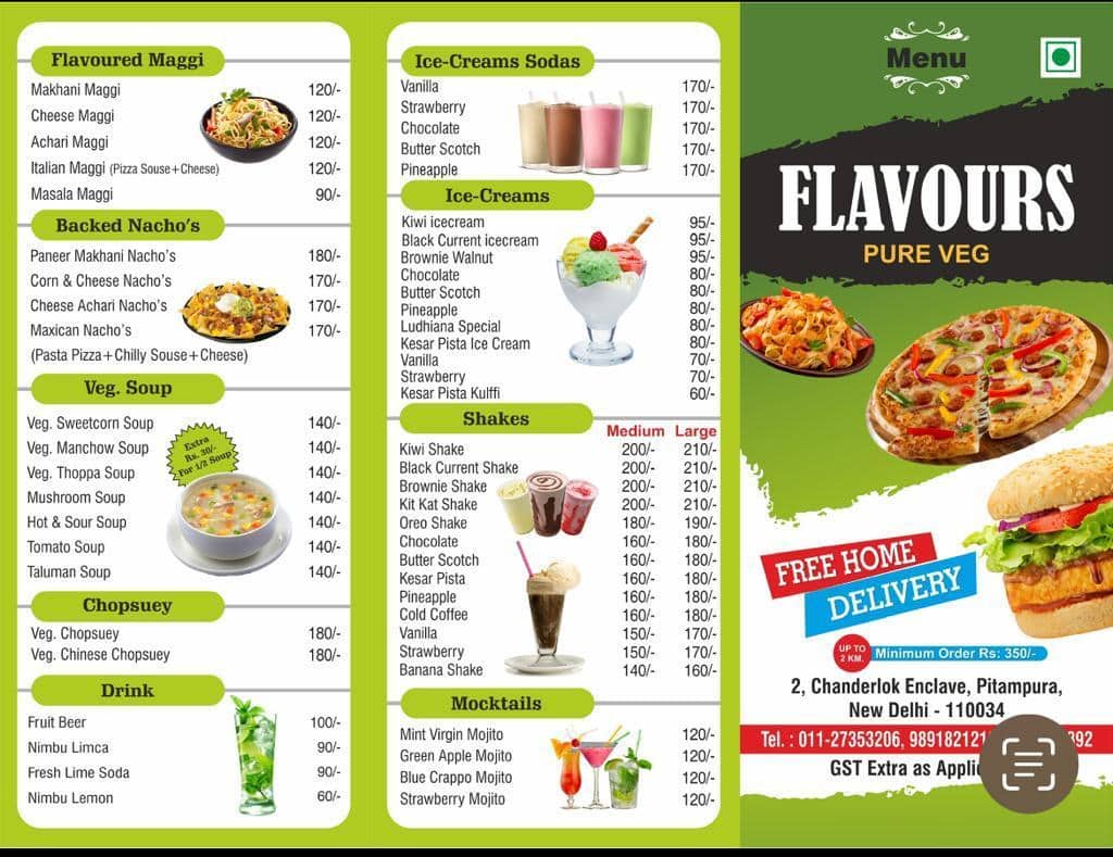 Menu of Flavours, Pitampura, New Delhi