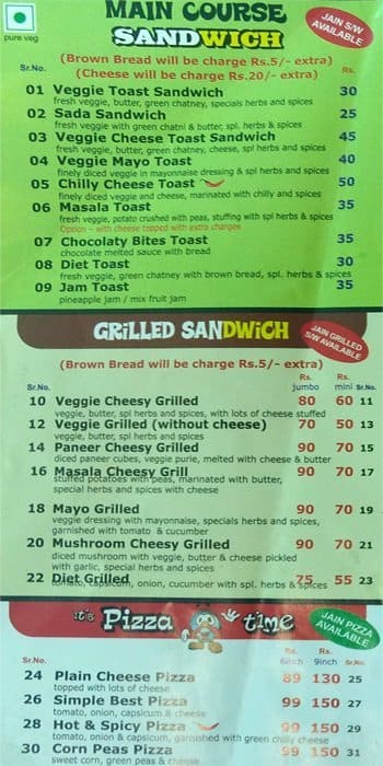 Gupta Sandwiches & Snacks Menu - Zomato