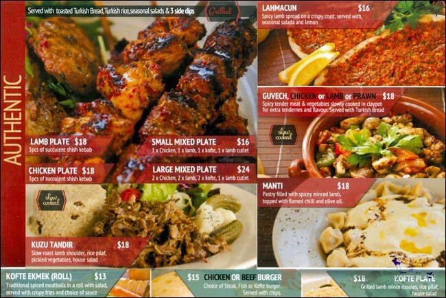 Menu at Cafe Bodrum, Auburn, 2/1 Mary St