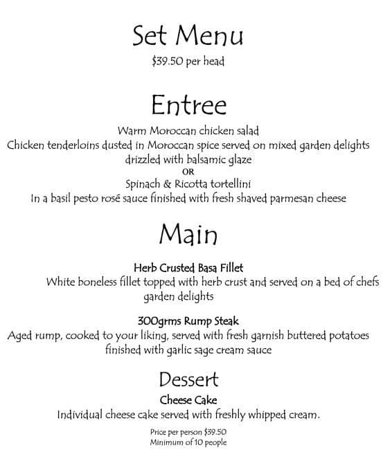Menu at The Seven Mile Bar & Bistro, Balcatta