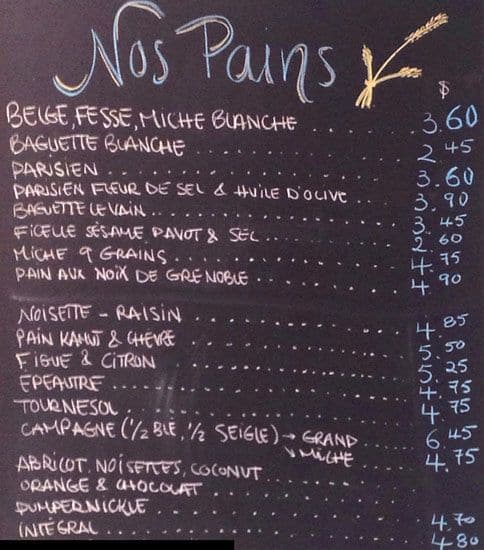 Menu au La Balade des Douceurs café, Gatineau, 126 Av. Gatineau