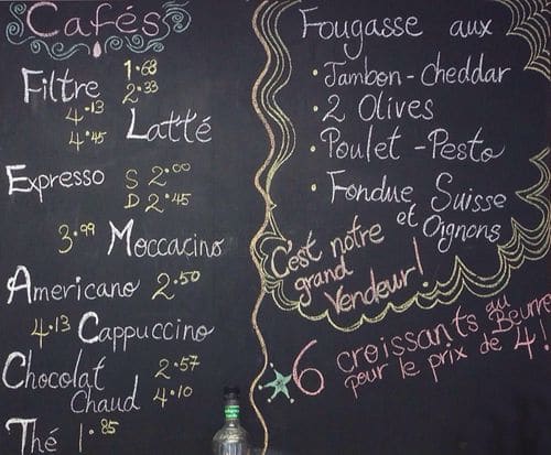 Menu au La Balade des Douceurs café, Gatineau, 126 Av. Gatineau
