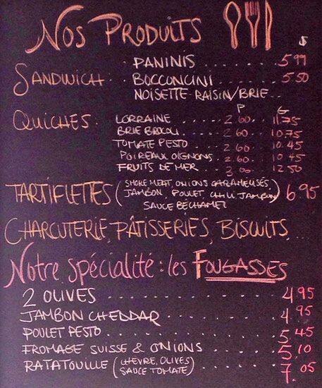 Menu au La Balade des Douceurs café, Gatineau, 126 Av. Gatineau
