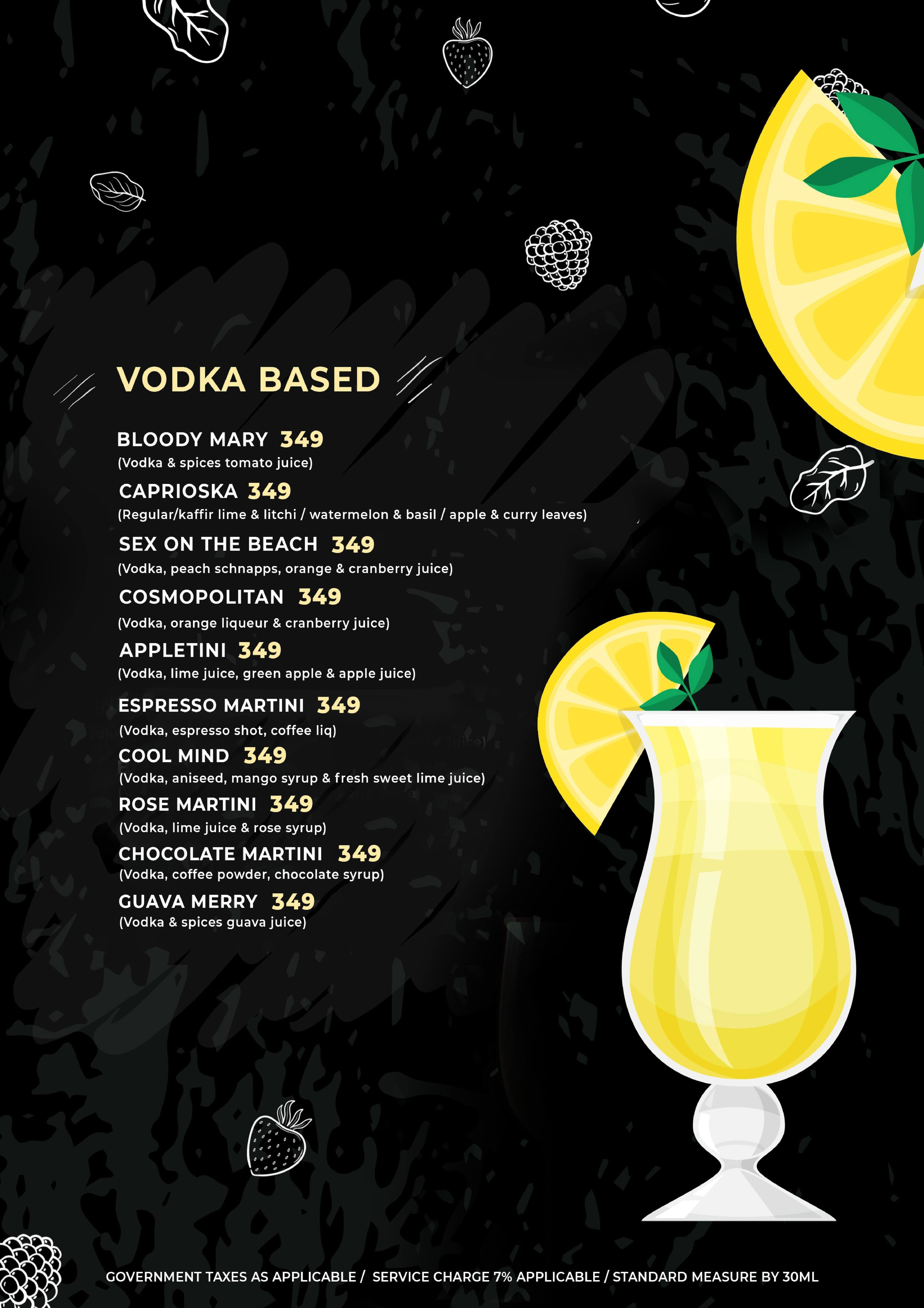 Menu at Ice N Fire Sky Lounge, Pune