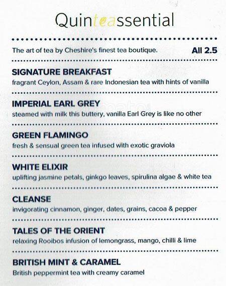 Menu at The Northern Quarter pub & bar, Manchester