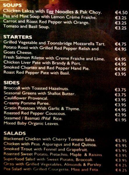 Menu at The Butler's Pantry cafe, Dublin, Unit 5 Castleknock Village Centre
