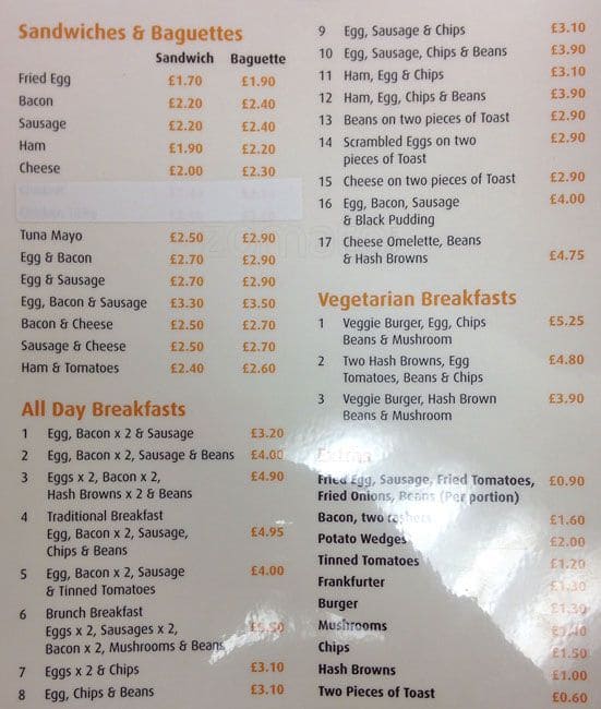 Jenny's Restaurant Menu, Menu for Jenny's Restaurant, Watford, London ...