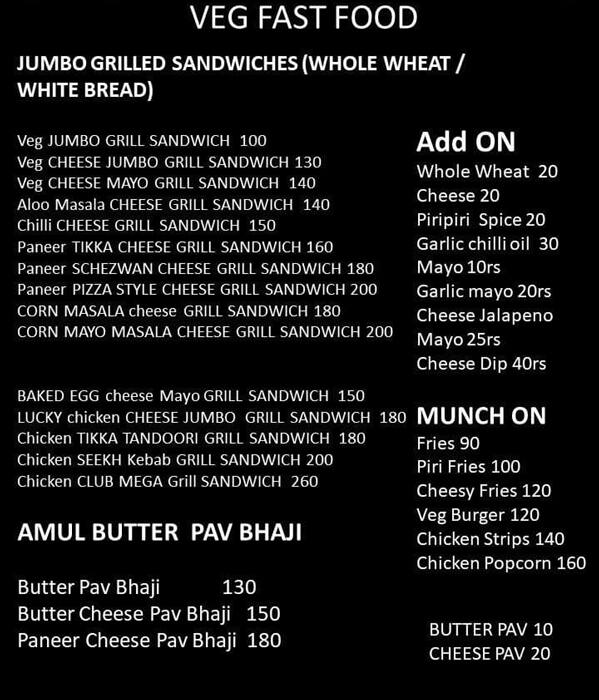 Menu at Food Coma, Navi Mumbai