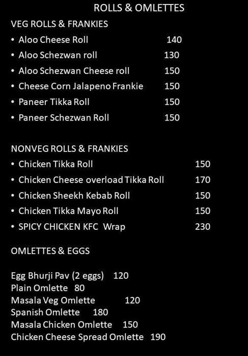 Menu at Food Coma, Navi Mumbai