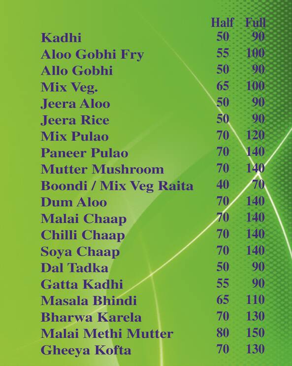 Batra's Punjabi Zaika Menu - Zomato