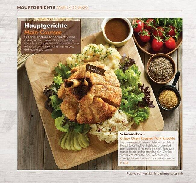 Menu at Brotzeit BGC pub & bar, Taguig