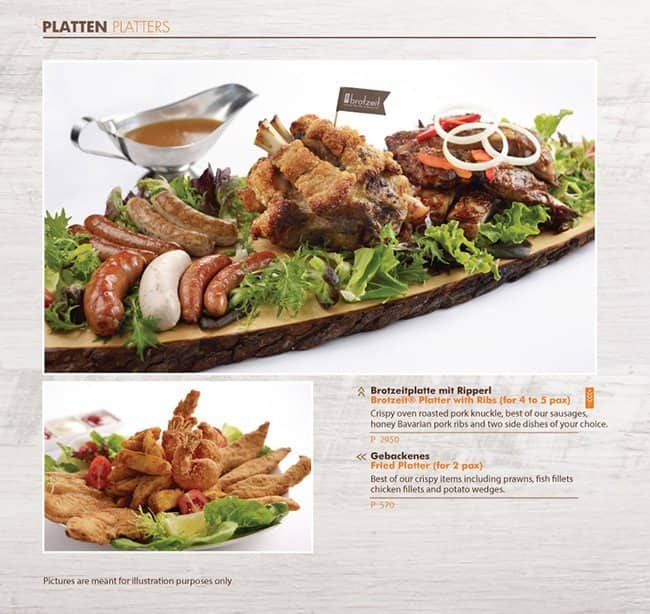 Menu at Brotzeit BGC pub & bar, Taguig