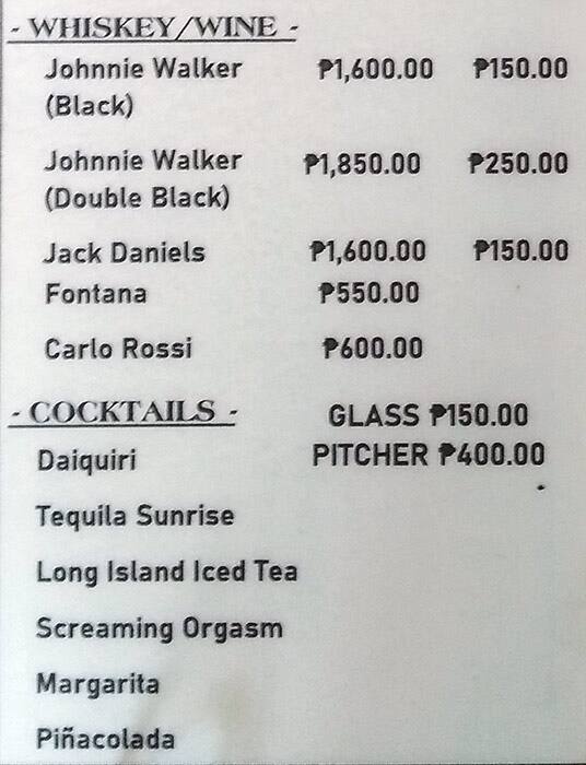 Menu at Alhambra Grill & Restaurant, Quezon City