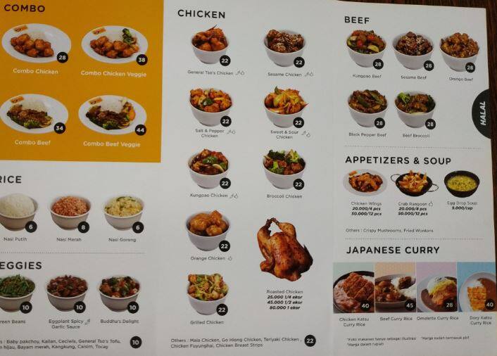 Menu at Rush Hour at Plaza UOB restaurant, Central Jakarta, Jl. M.H ...