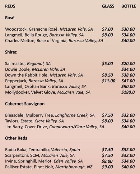 Menu at Sailmaster Tavern pub & bar, North Haven, 16 Arcadia Ct