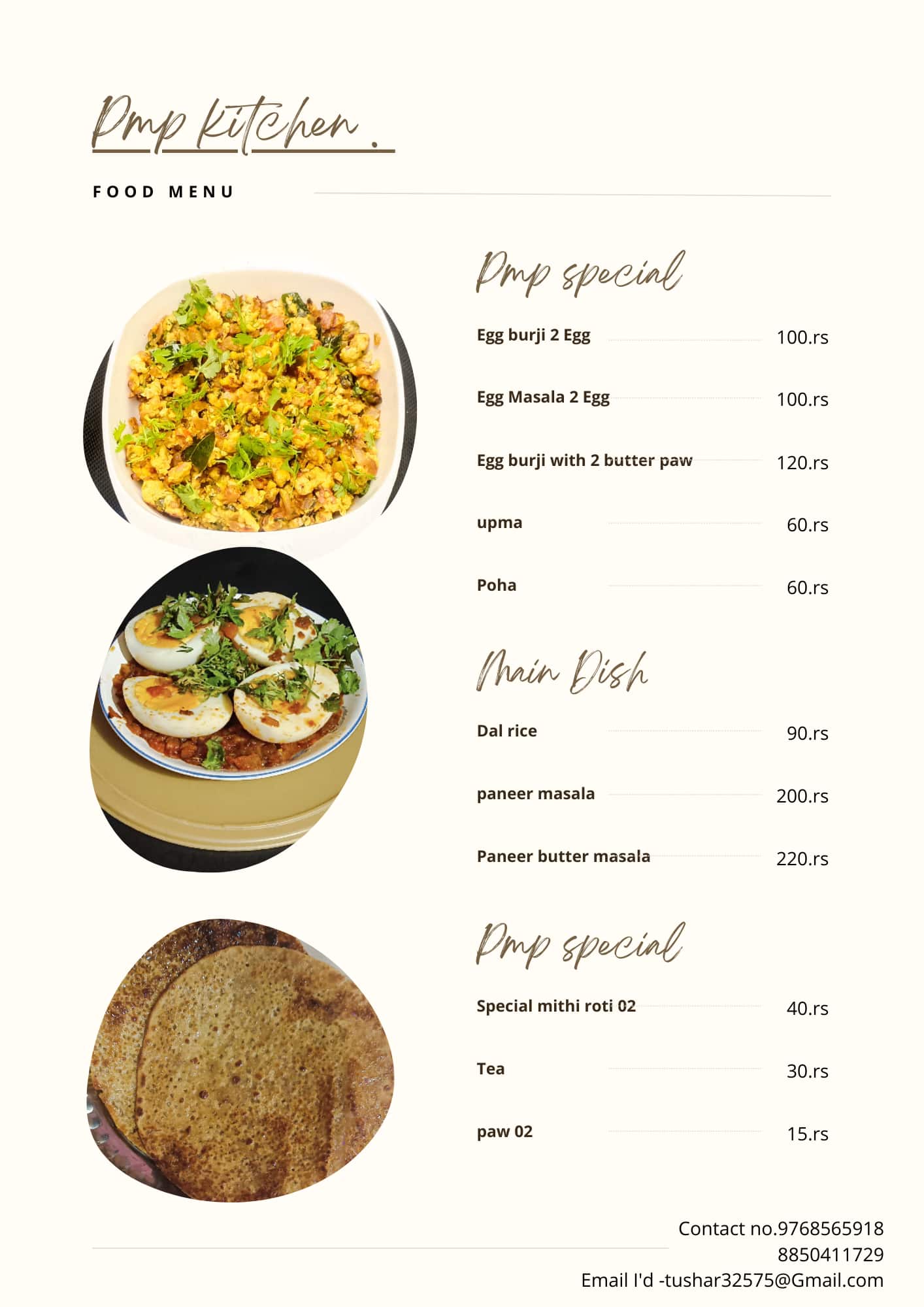 Menu of PMP Kitchen, Kalyan, Thane