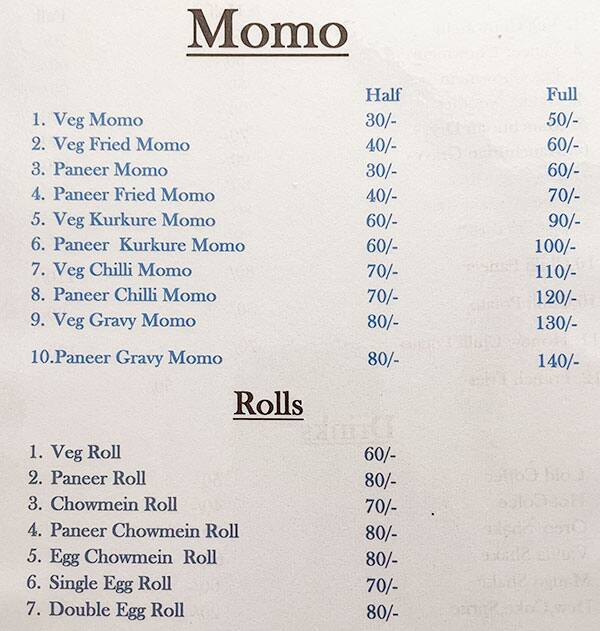 Menu of Chatoro Ka Adda, Manesar, Gurgaon