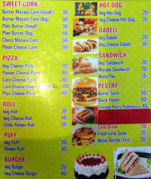 Sweet Corn Point Menu, Menu for Sweet Corn Point, Ramdaspeth, Nagpur ...
