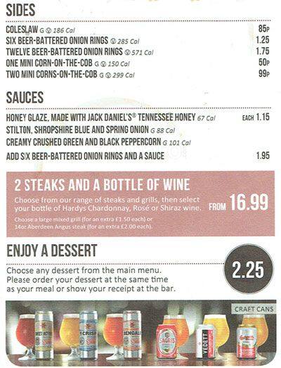 Menu at The Capitol pub & bar, London