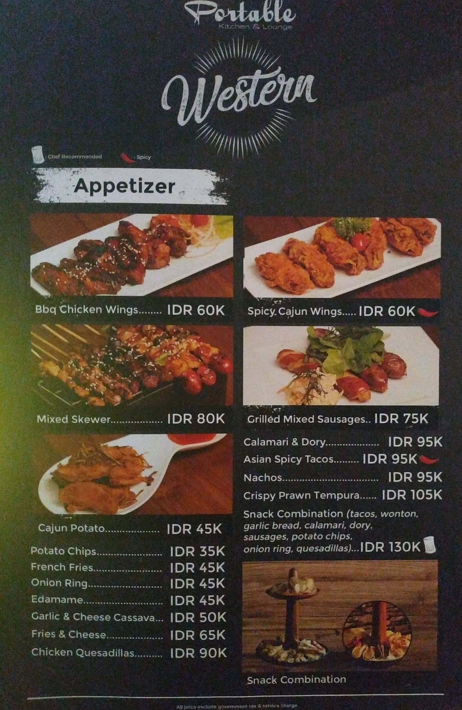 Menu at Portable Kitchen & Lounge restaurant, North Jakarta, Komplek ...