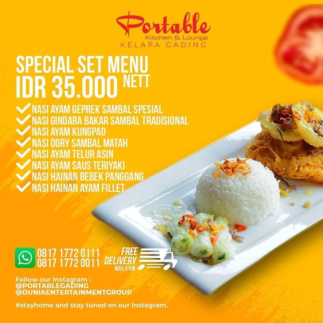 Menu at Portable Kitchen & Lounge restaurant, North Jakarta, Komplek ...