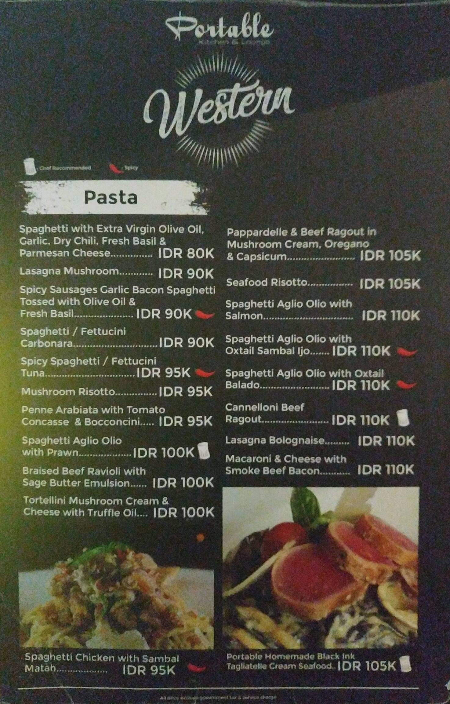 Menu at Portable Kitchen & Lounge restaurant, North Jakarta, Komplek ...
