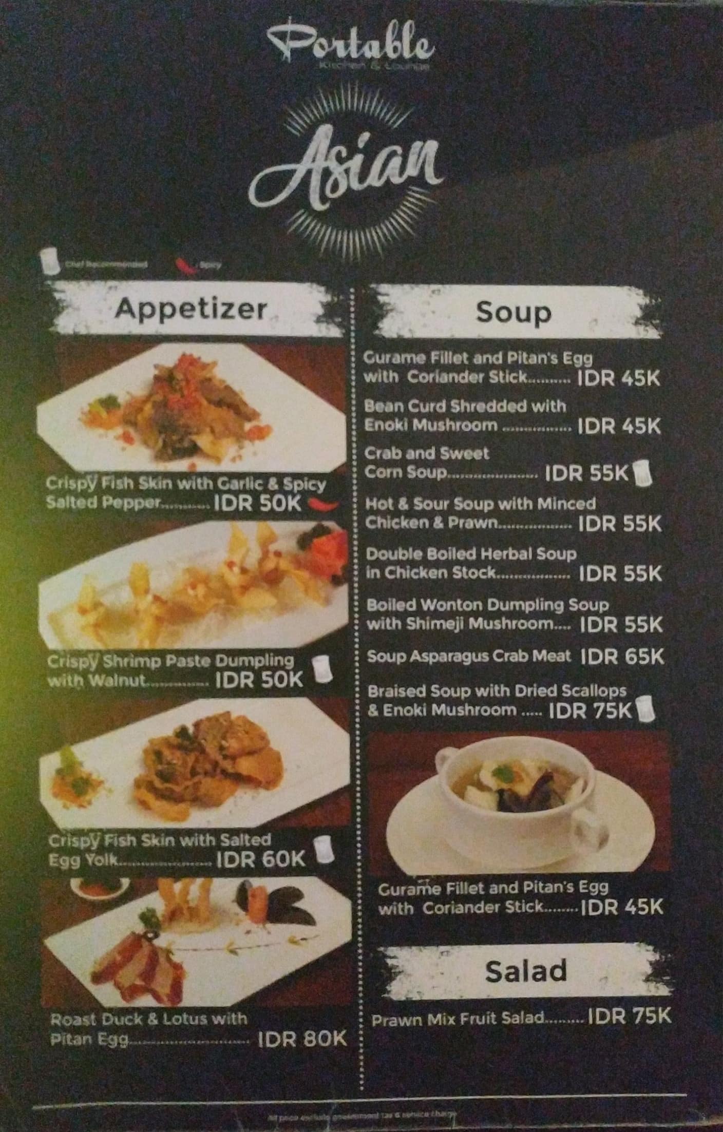 Menu at Portable Kitchen & Lounge restaurant, North Jakarta, Komplek ...