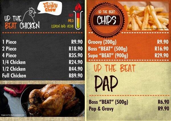 Menu at Beat Sunnyside restaurant, Pretoria