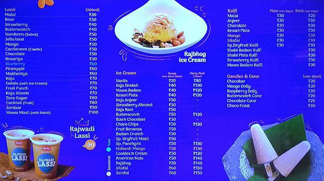 Menu at Farki, Ahmedabad, Ground Floor 345 Lala Lajpatrai Road