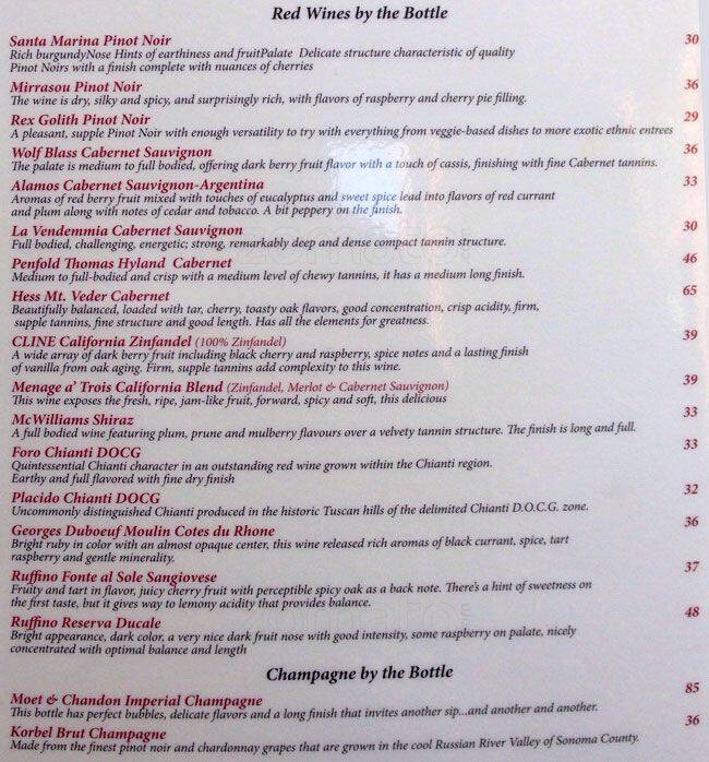 Menu at Beekman Pub, New York City