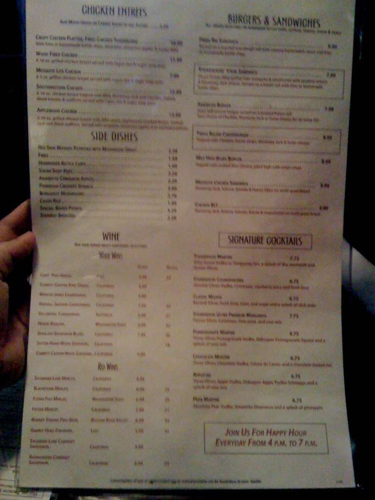 Menu at Port Orange Steakhouse, Port Orange