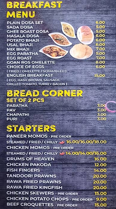 Menu of Achayans Restaurant, Mussafah Sanaiya, Abu Dhabi