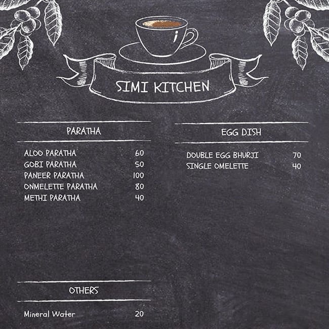 Menu of Simi Kitchen, Nerul, Navi Mumbai
