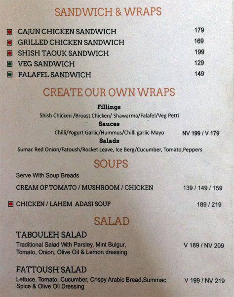 Menu at Cafe 9, Gurugram, SF-94