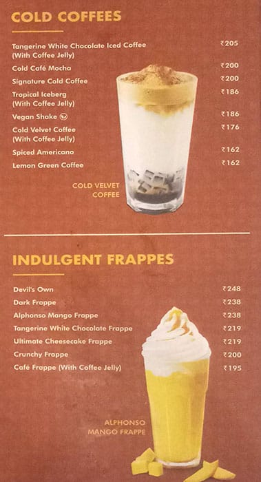 Menu at Cafe Coffee Day (Corporate Office), Hyderabad