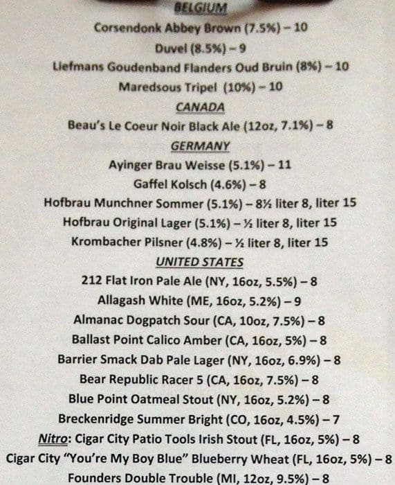 Menu at Valhalla NYC pub & bar, West New York, 815 9th Ave