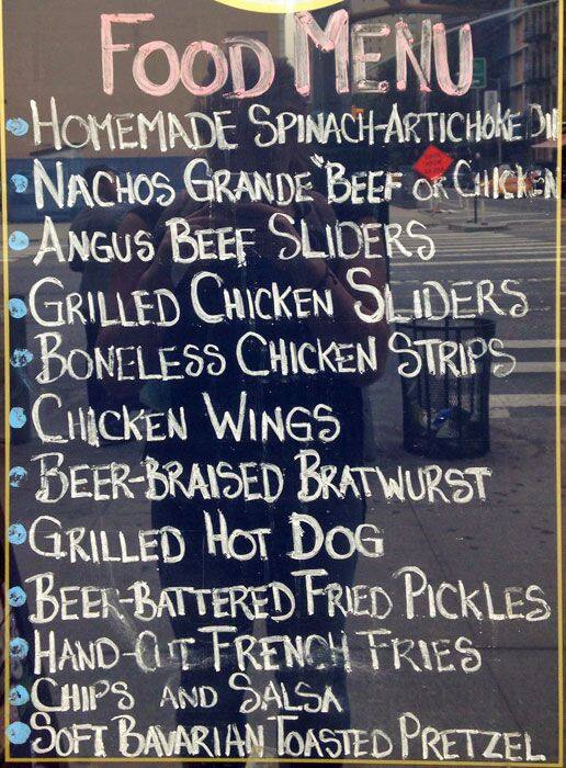 Menu at Valhalla NYC pub & bar, West New York, 815 9th Ave