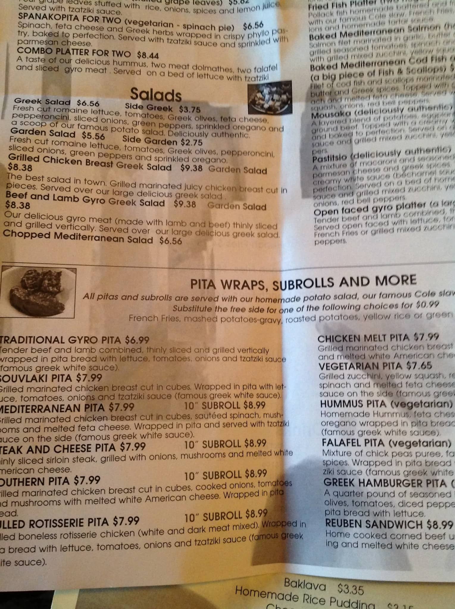 Athena's Grill Menu, Menu for Athena's Grill, East, Orlando ...