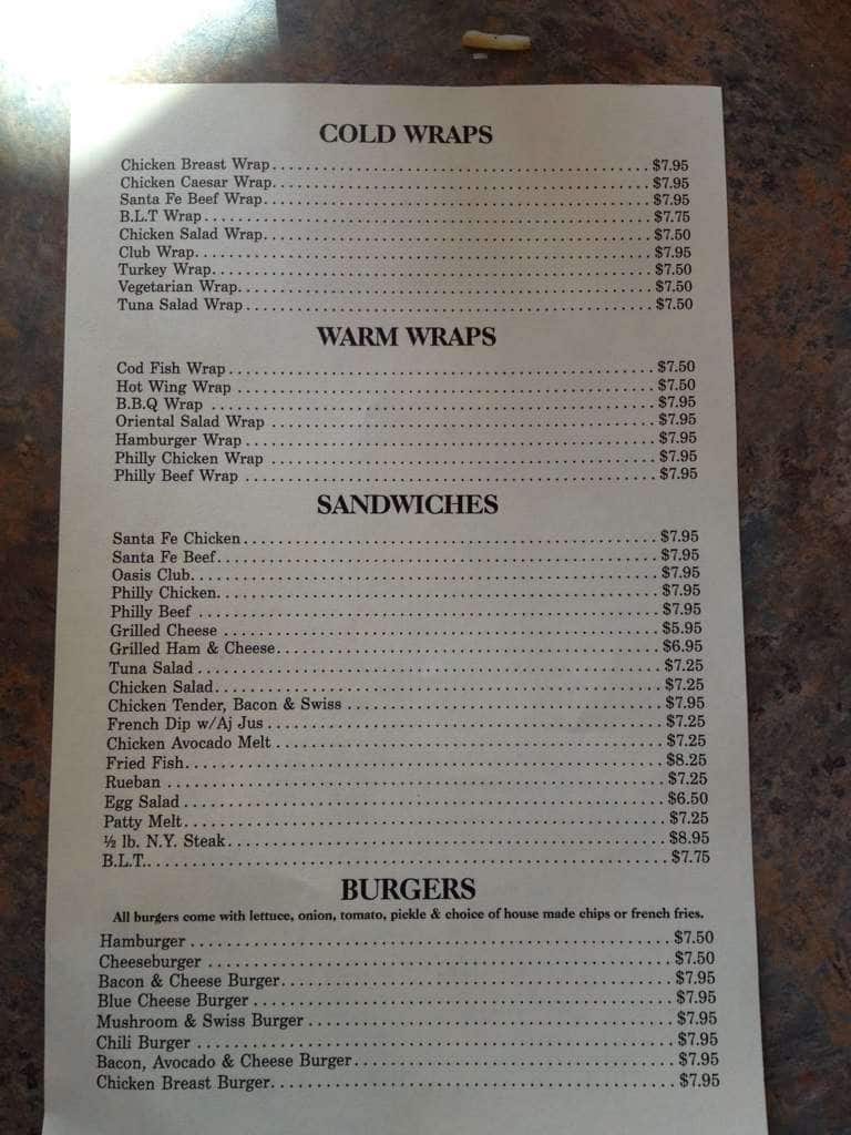 Menu at Walmart Supercenter steakhouse, Mesquite